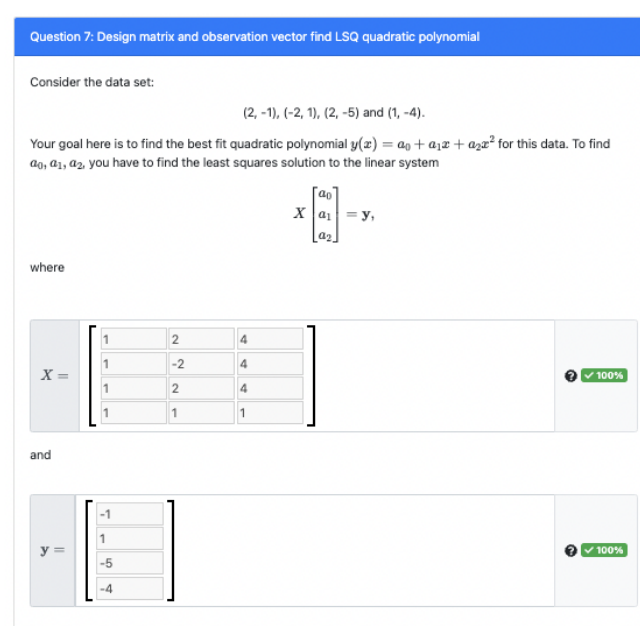 Solved Consider the data set: (2,−1),(−2,1),(2,−5) and | Chegg.com