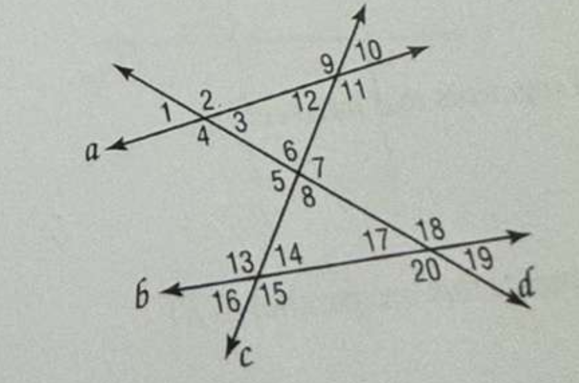 Solved Name the transversal that forms each pair of angles, | Chegg.com