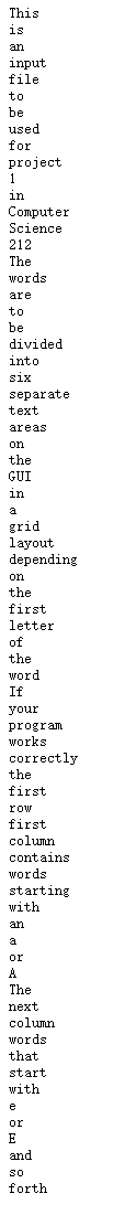 Solved Java Plz and the input.txt is below Create a GUI | Chegg.com