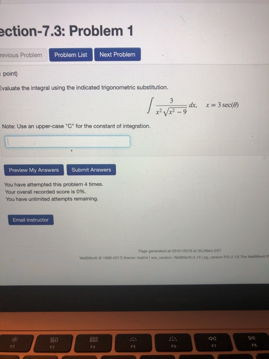 Solved Ection 73 Problem 1 Revious Problem Problem List 