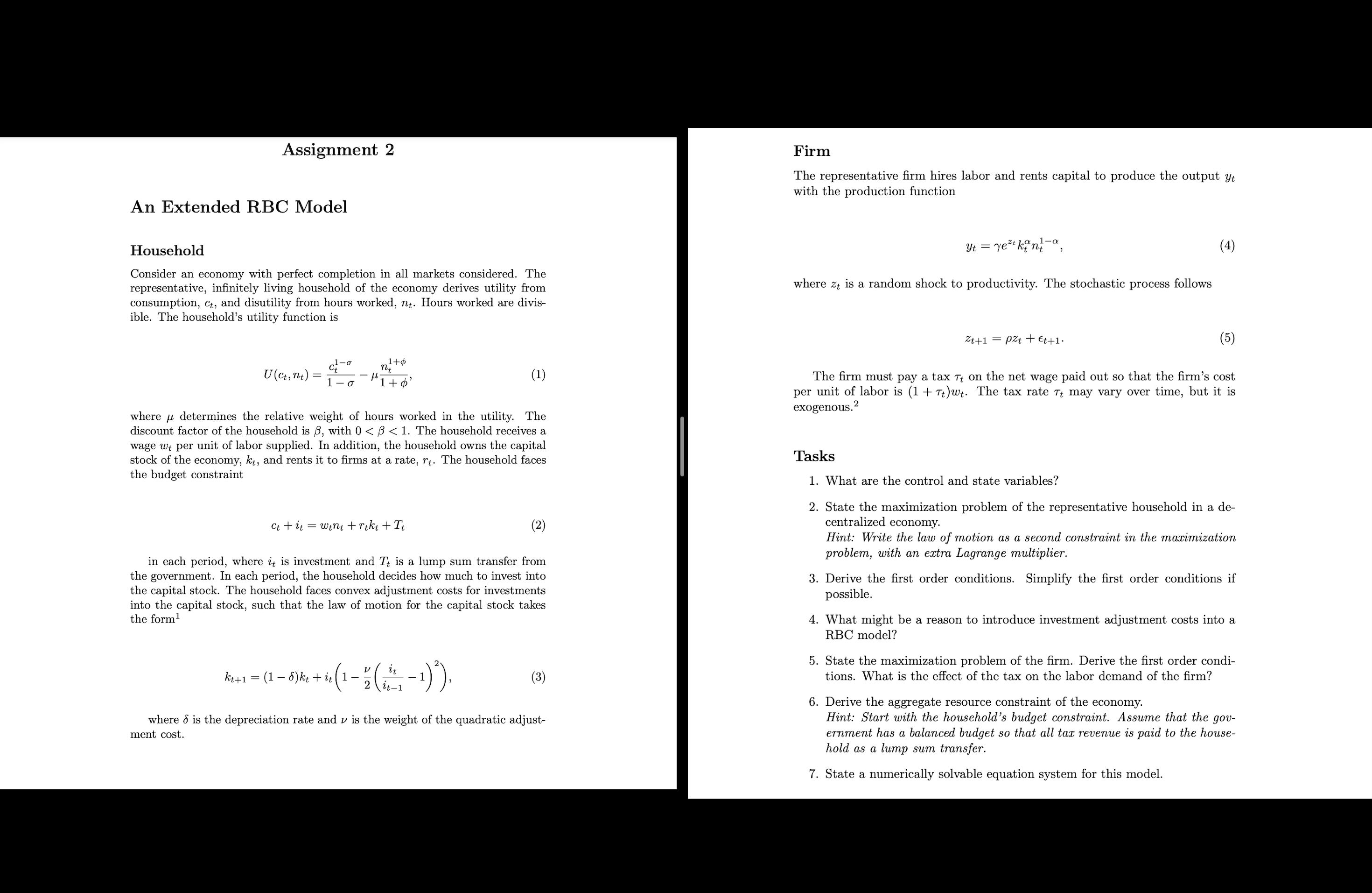 Solved Derive the aggregate resource constraint of ﻿the | Chegg.com