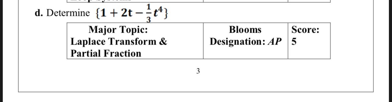 Solved {1+2t−31t4} | Chegg.com