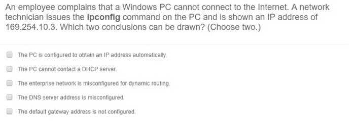Solved An employee complains that a Windows PC cannot | Chegg.com
