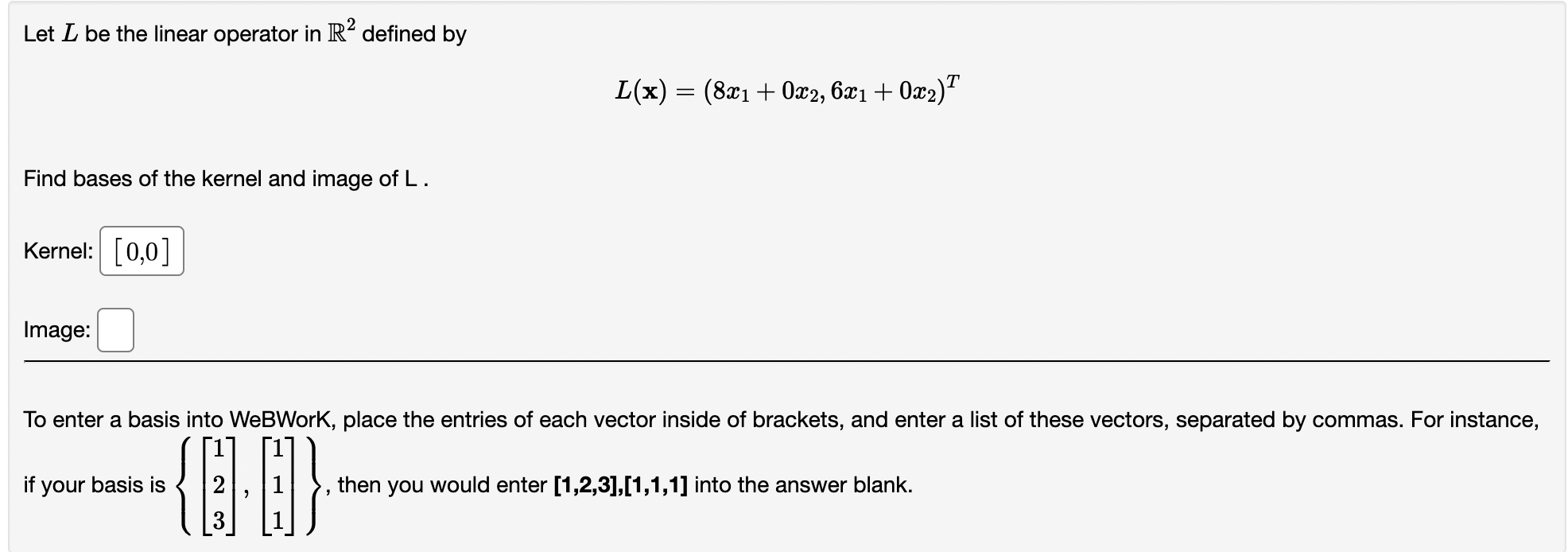 Solved Let L be the linear operator in R2 defined by | Chegg.com