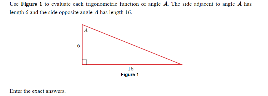 Solved Use Figure 1 to evaluate each trigonometric function | Chegg.com