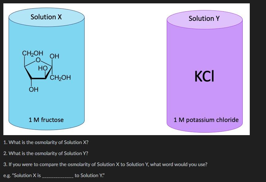 Solved 1. What is the osmolarity of Solution X? 2. What is | Chegg.com