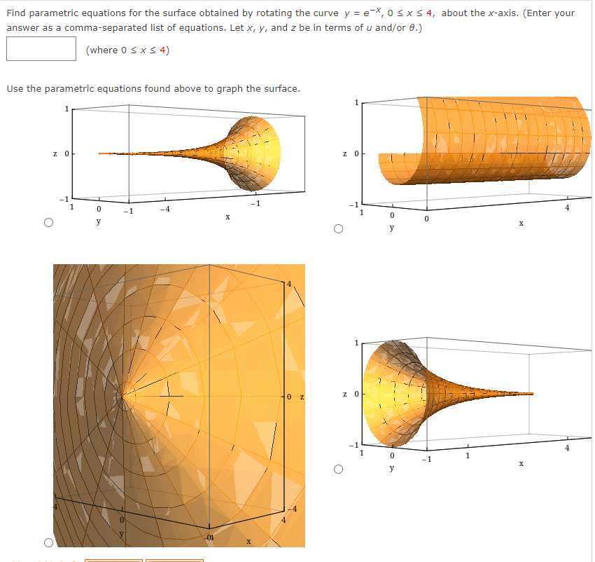 Solved Find parametric equations for the surface obtained by | Chegg.com