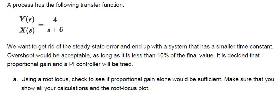 Solved b. Choose a suitable value for the integral gain in | Chegg.com