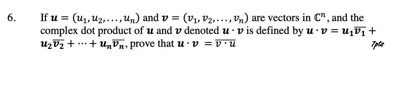 Solved If u=(u1,u2,…,un) and v=(v1,v2,…,vn) are vectors in | Chegg.com