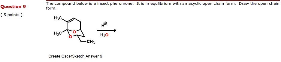 Solved Question 9 (5 points) The compound below is a insect | Chegg.com