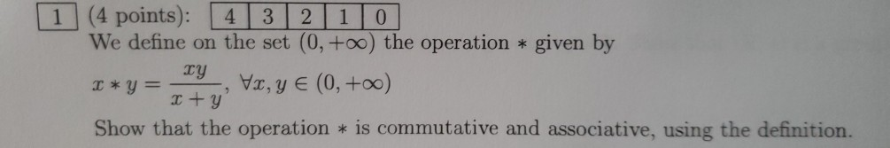 Solved show all steps , definitions of commutative and | Chegg.com