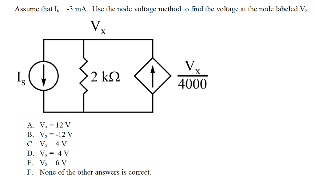 Solved Assume that I-3 mA. Use the node voltage method to | Chegg.com Solved Assume that I-3 mA. Use the node voltage method to | Chegg.com