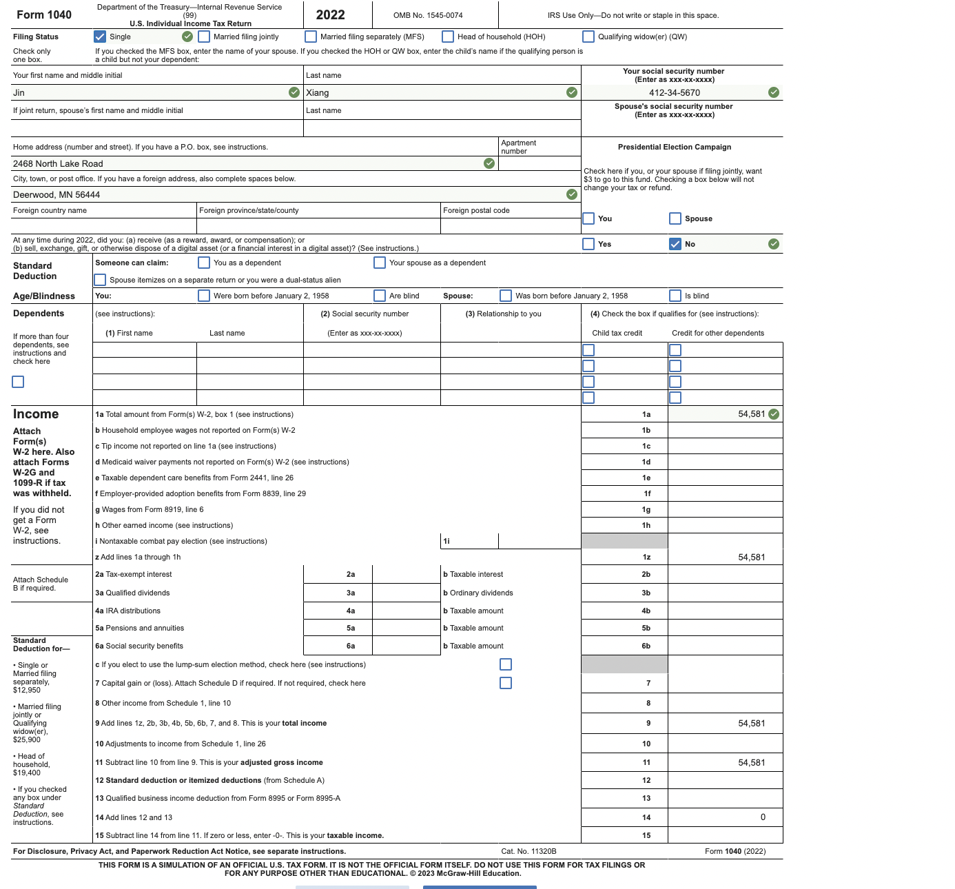 PLS HELP MEJin Xiang is single and lives at 2468 | Chegg.com