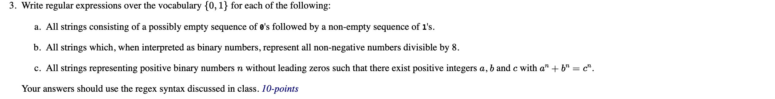 Solved 3. Write regular expressions over the vocabulary | Chegg.com