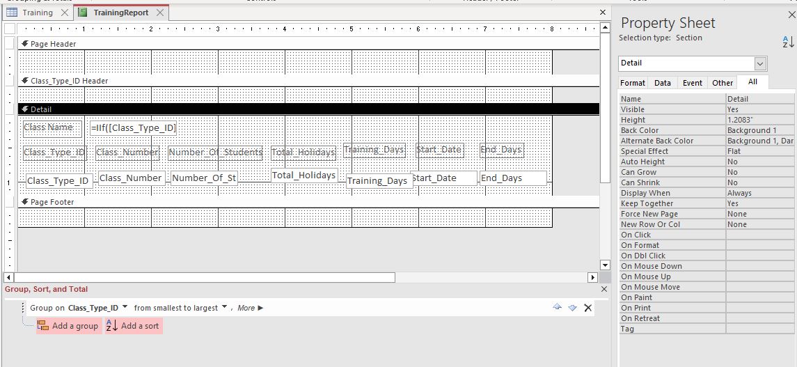 Solved Microsoft Access 2016 ReportIs it possible to print | Chegg.com