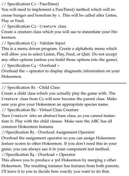 Solved Could you give me the full code of Specification | Chegg.com