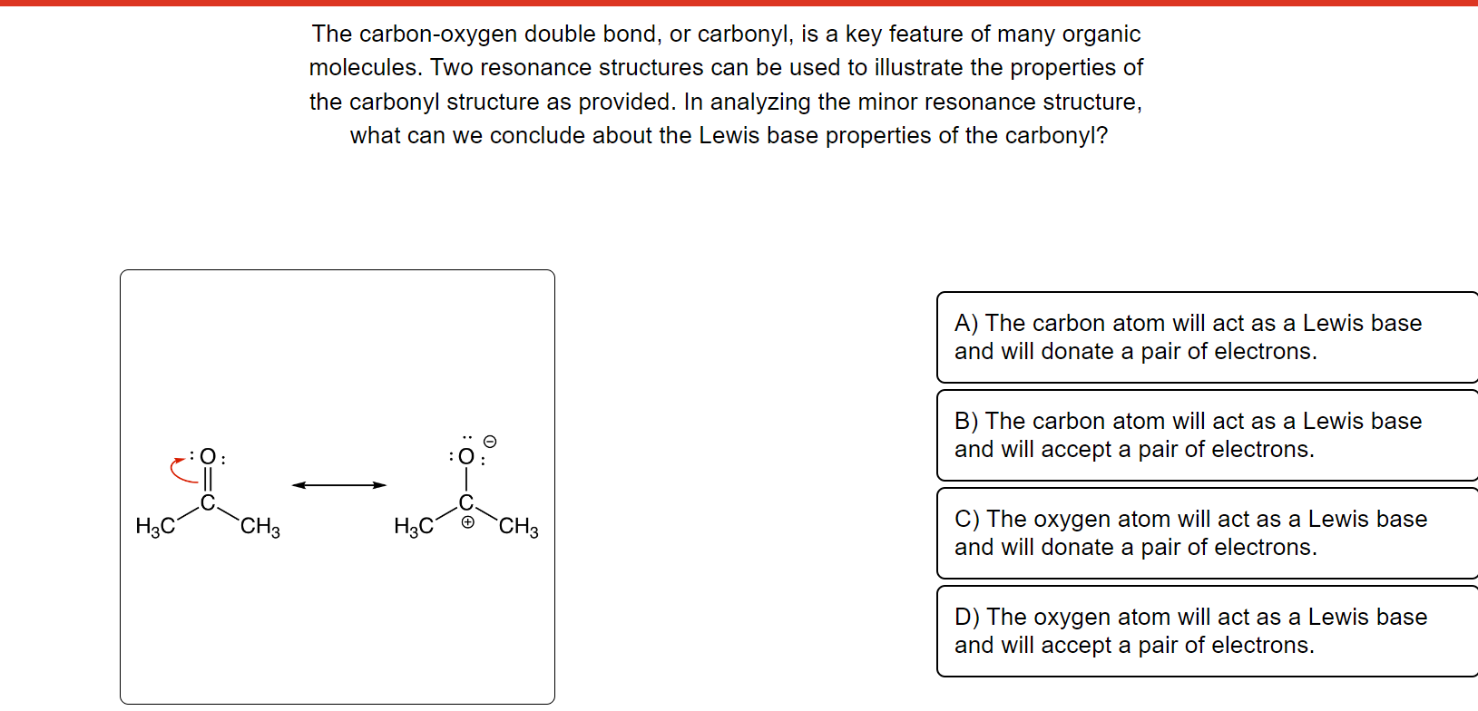 Solved The carbon-oxygen double bond, or carbonyl, is a key | Chegg.com