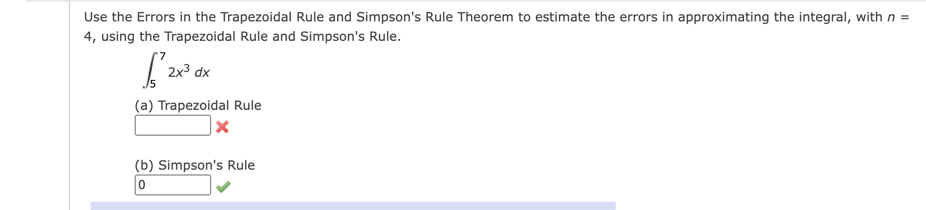 Solved Use the Errors in the Trapezoidal Rule and Simpson's | Chegg.com