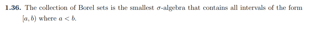 Solved 1.36. The collection of Borel sets is the smallest | Chegg.com