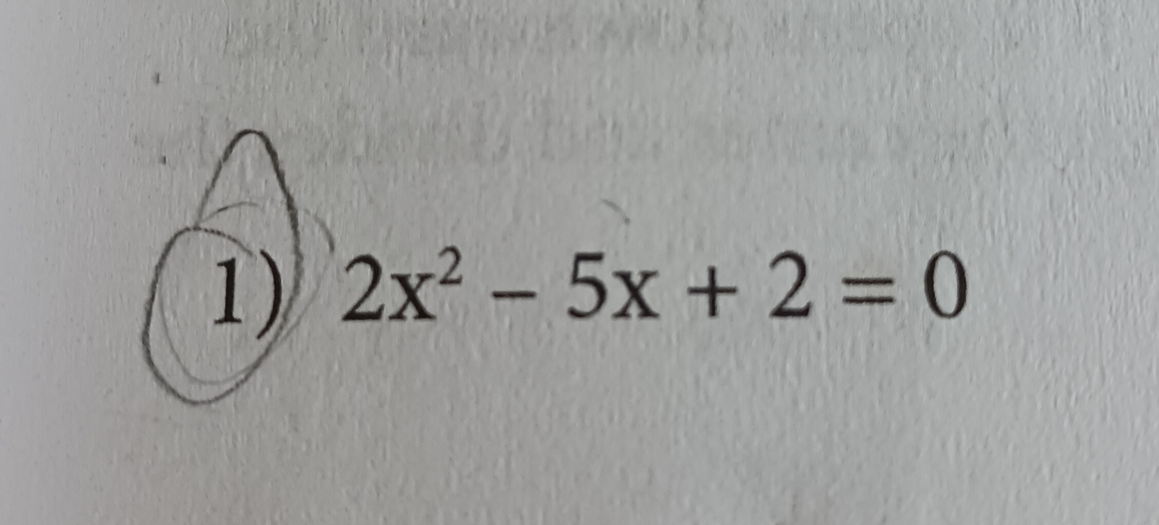 Solved 2x2 5x 2 0 Chegg