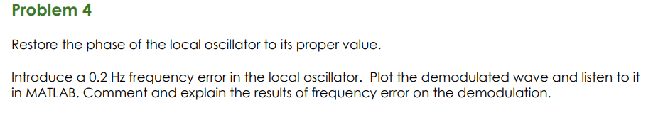 Solved Technical Instructions You are to build a DSB-SC | Chegg.com