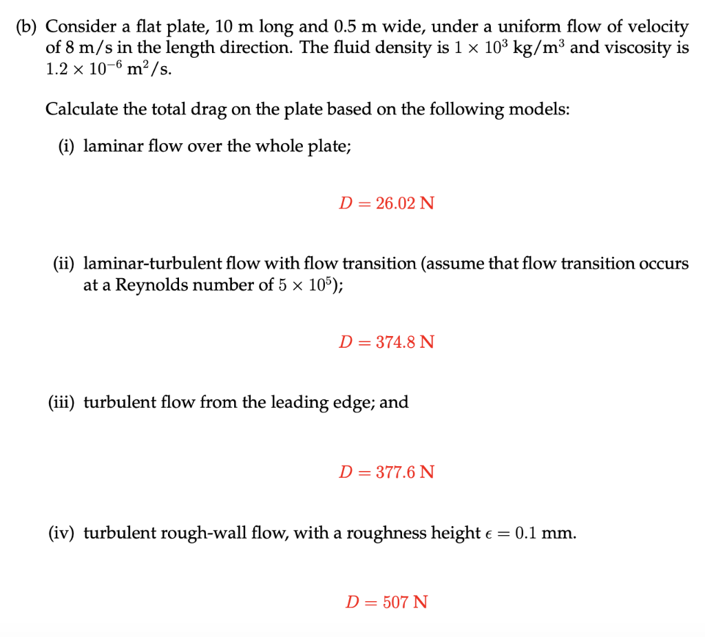 Solved (a) Consider laminar flow past the square-plate | Chegg.com