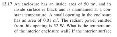 Solved 12.I7 An enclosure has an inside area of 50 m, and | Chegg.com