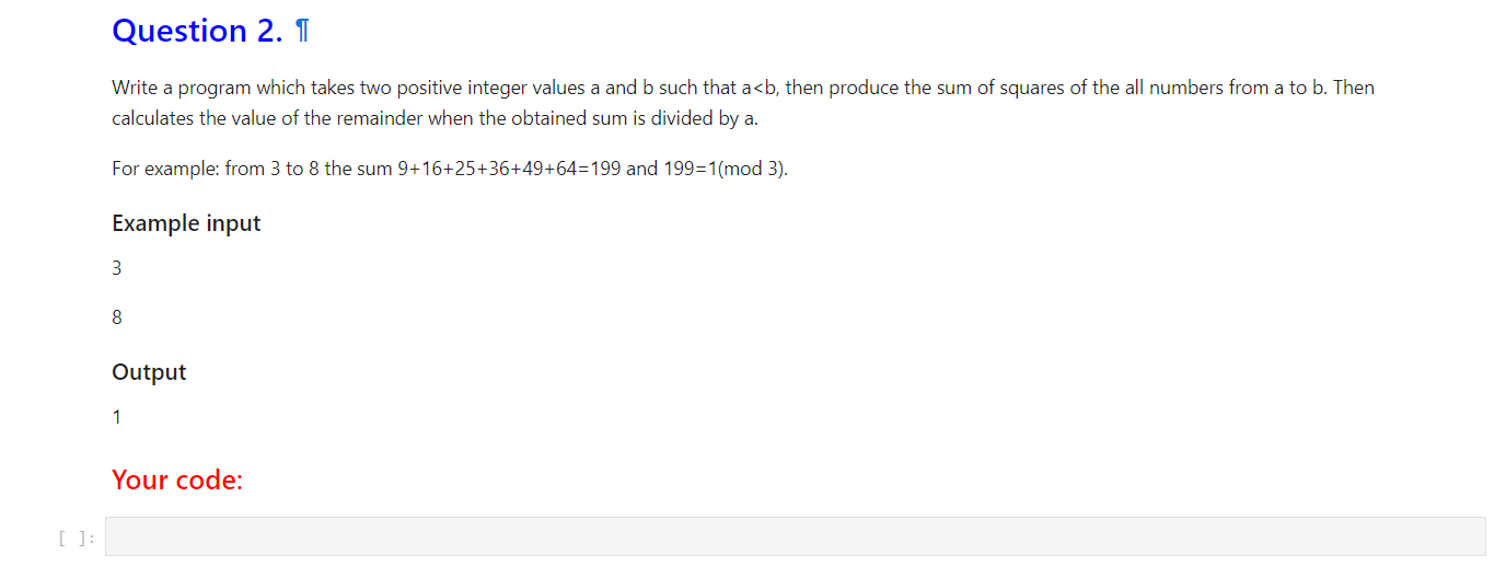 Solved Question 2. 1 Write a program which takes two | Chegg.com