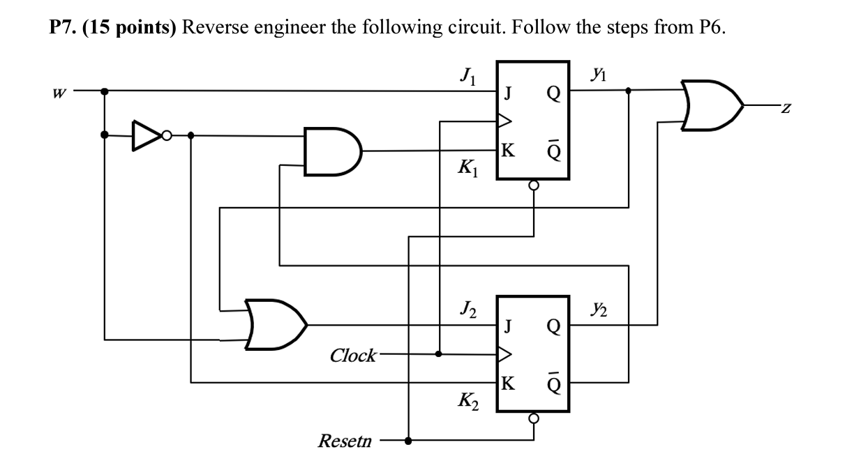 Solved P6. (15 points) Reverse engineer the following | Chegg.com