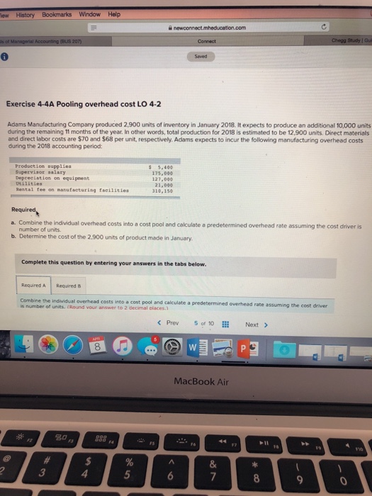 Solved lew History Bookmarks Window Help Exercise 4-4A | Chegg.com