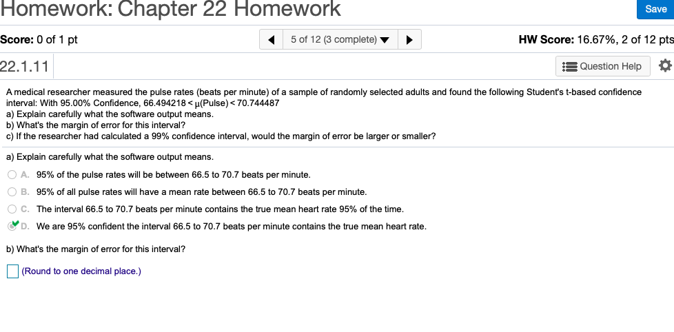 Solved Homework Chapter 22 Homework Save Score 0 Of 1 Pt 5