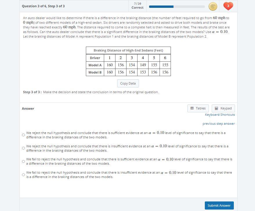 Solved An auto dealer would like to determine if there is a | Chegg.com