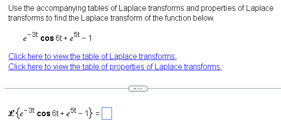 Solved Use the accompanying tables of Laplace transforms and | Chegg.com