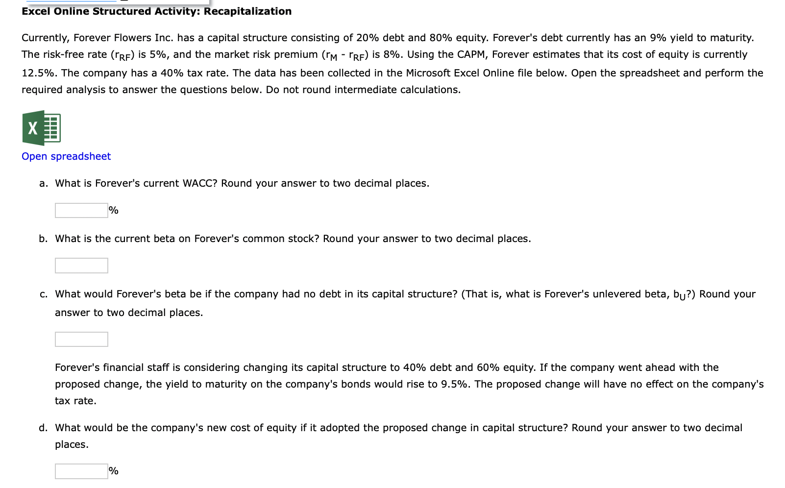 Solved Answer A F Chegg