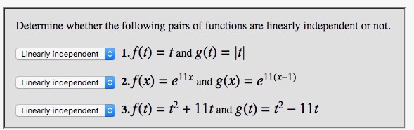 Solved Determine Whether The Following Pairs Of Functions
