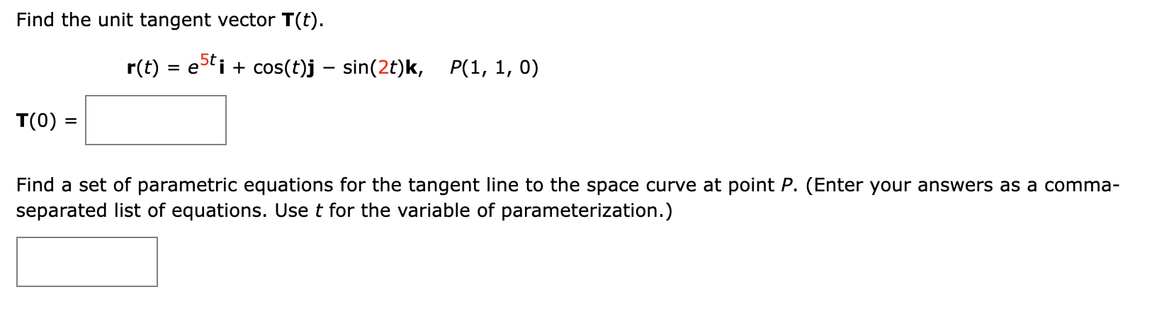 Solved Find the unit tangent vector T(t). | Chegg.com