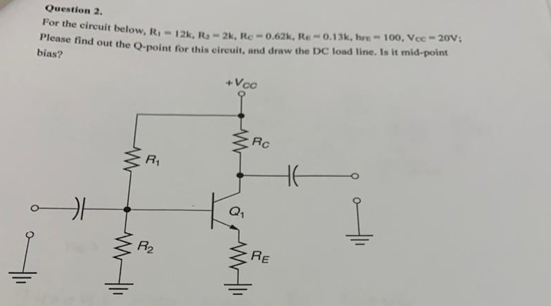 Solved Question 2. For the circuit below, | Chegg.com
