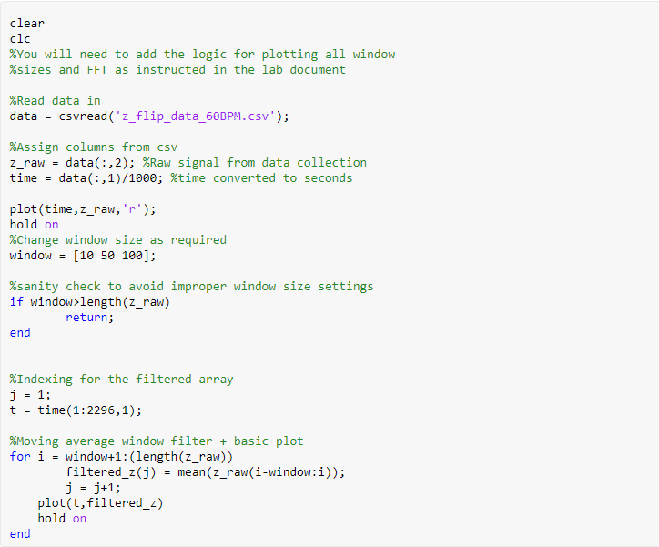 I'm trying to plot raw and window 10, 50 and 100 all | Chegg.com
