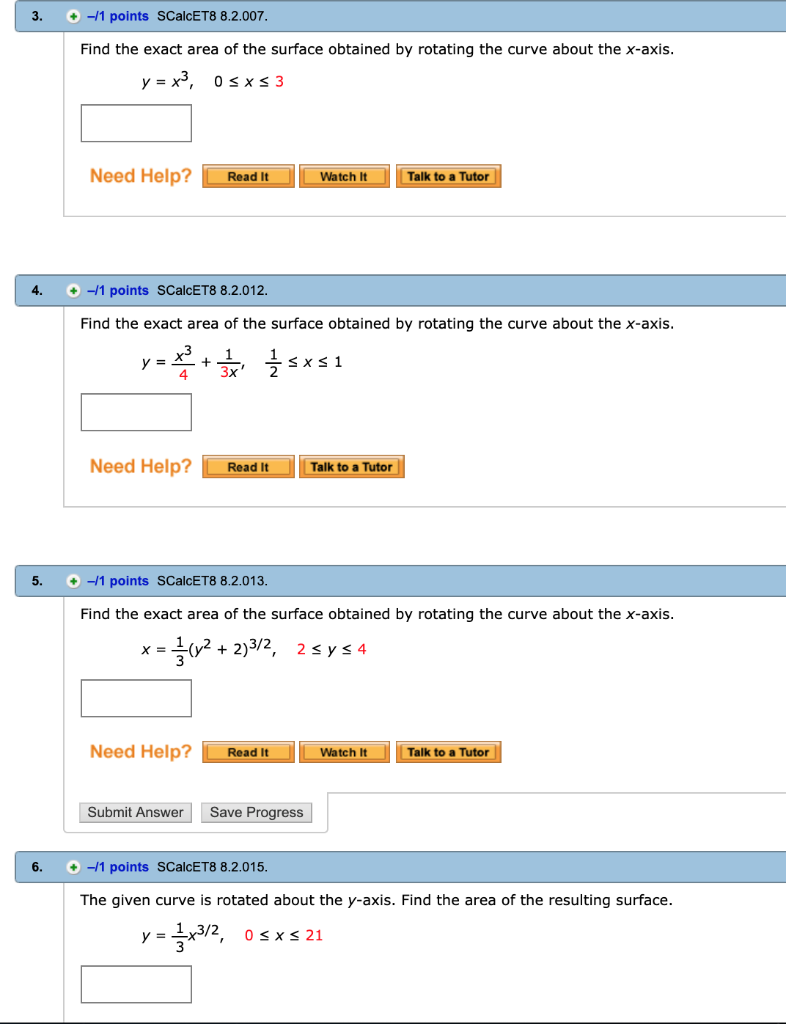 Solved 3. +-/1 points SCalcET8 8.2.007 Find the exact area | Chegg.com Solved 3. +-/1 points SCalcET8 8.2.007 Find the exact area | Chegg.com