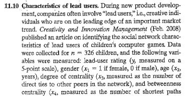 Solved 11.10 Characteristics of lead users. During new | Chegg.com