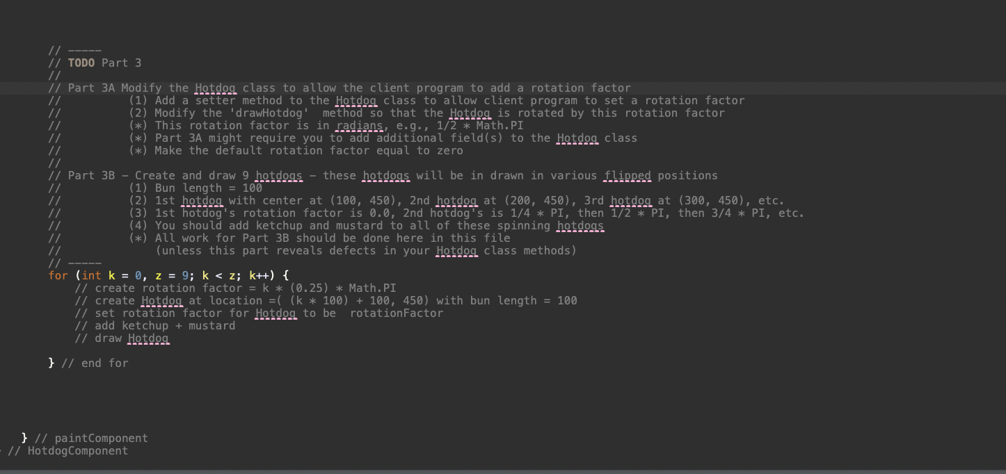 Solved Java graphics. Complete the code based on the | Chegg.com