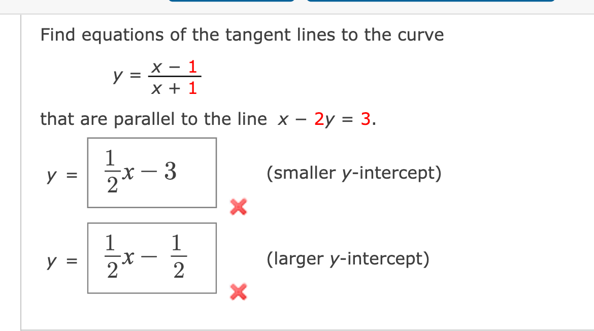 Solved Find equations of the tangent lines to the curve | Chegg.com