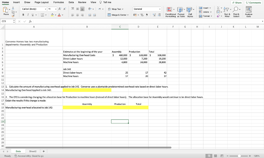 Solved 1. Calculate the amount of manufacturing overhead | Chegg.com