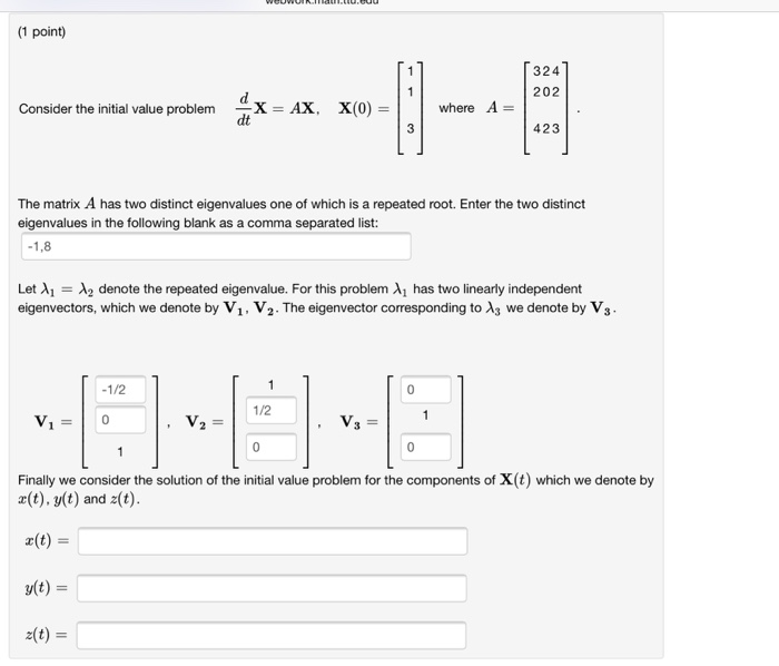 Solved Consider the initial value problem d/dt X = AX, X(0) | Chegg.com