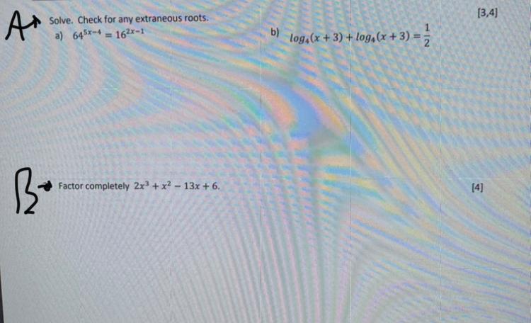 Solved Ал Solve. Check for any extraneous roots. a) | Chegg.com