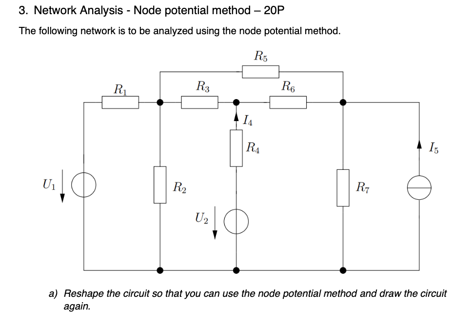 Solved b)Set up a system of equations to calculate the node | Chegg.com