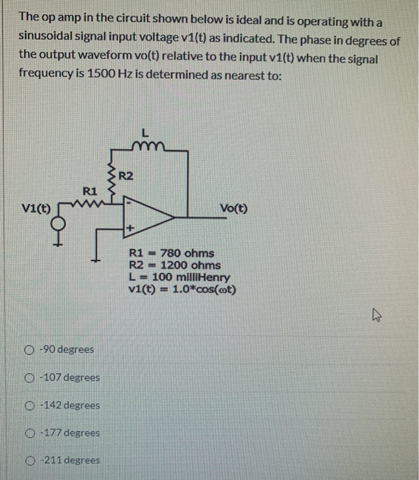 Solved The op amp in the circuit shown below is ideal and is | Chegg.com