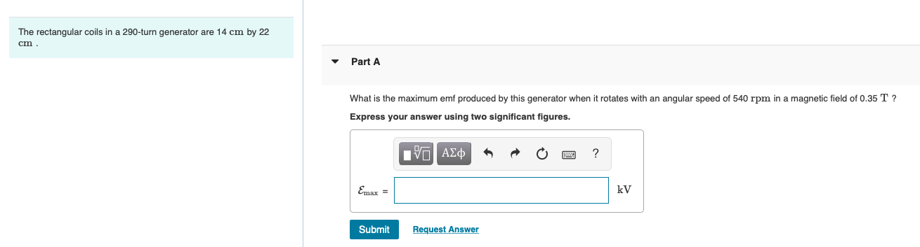 Solved The rectangular coils in a 290-turn generator are 14 | Chegg.com