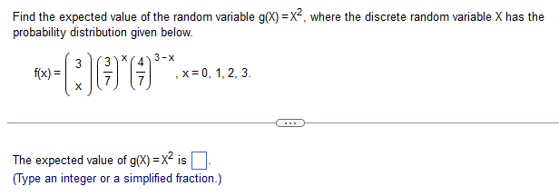Solved Find the expected value of the random variable | Chegg.com