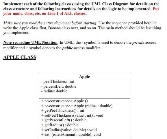 Solved I need help in JAVA please with multiple classes | Chegg.com